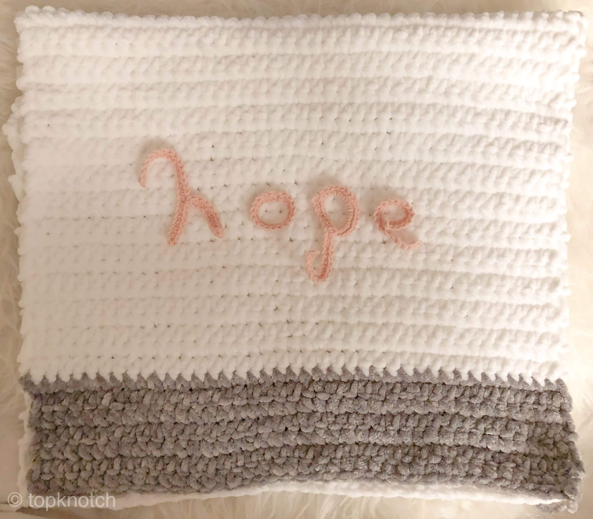 Crochet Pillow Case Pattern with Fluffy Velvet Yarn – Topknotch