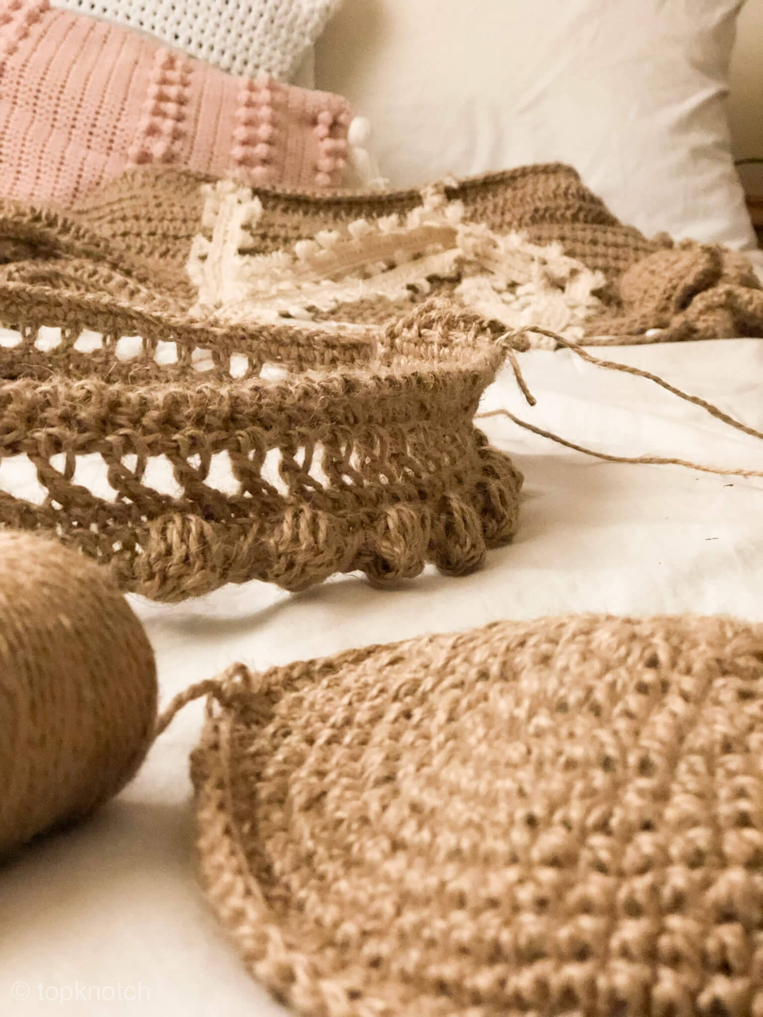Boho Crochet Ceiling lamp shade - Free pattern. – Topknotch
