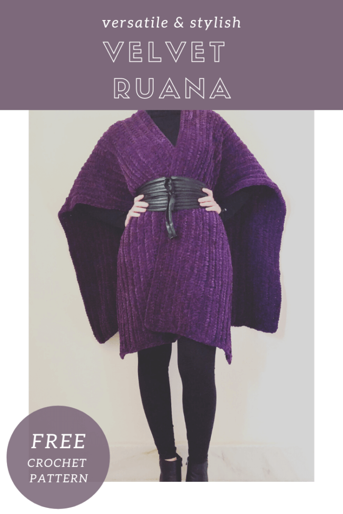 Velvet Crochet Ruana / wrap shawl Free pattern – Topknotch