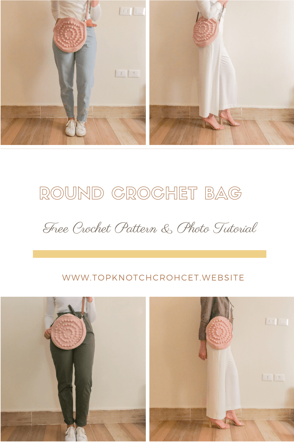 Round Crochet Bag Free Pattern & Photo Tutorial – Topknotch