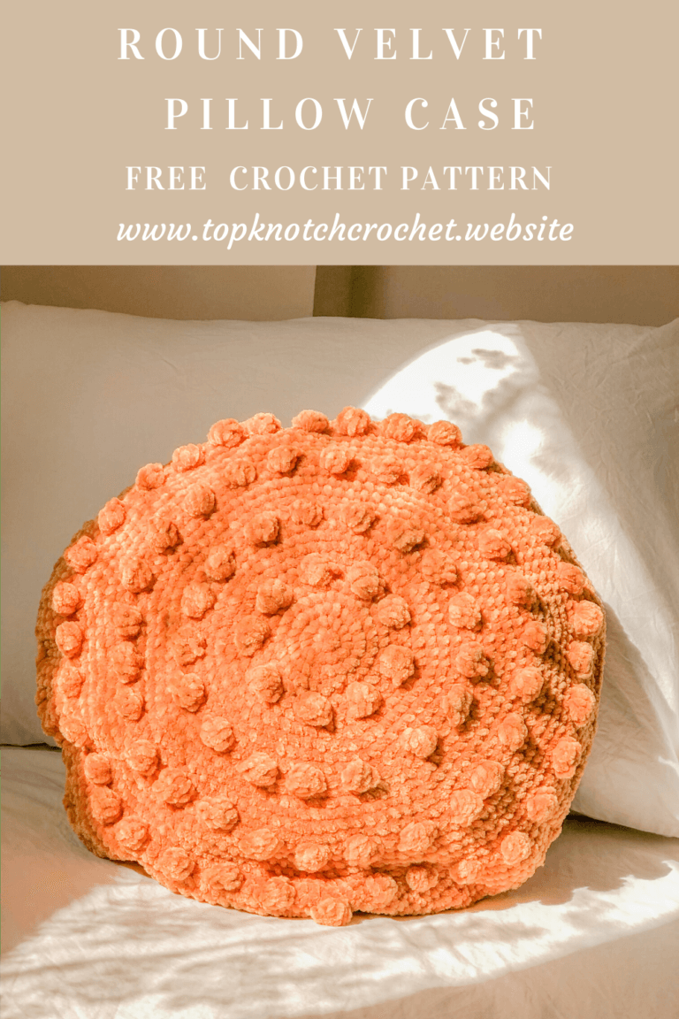 Round Velvet Crochet Pillow Case- Free Pattern – Topknotch