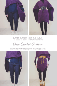 Velvet Crochet Ruana / wrap shawl Free pattern – Topknotch